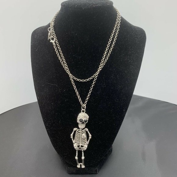 Jewelry | Pier One Imports Silver Tone Wiggle Skeleton Necklace ...